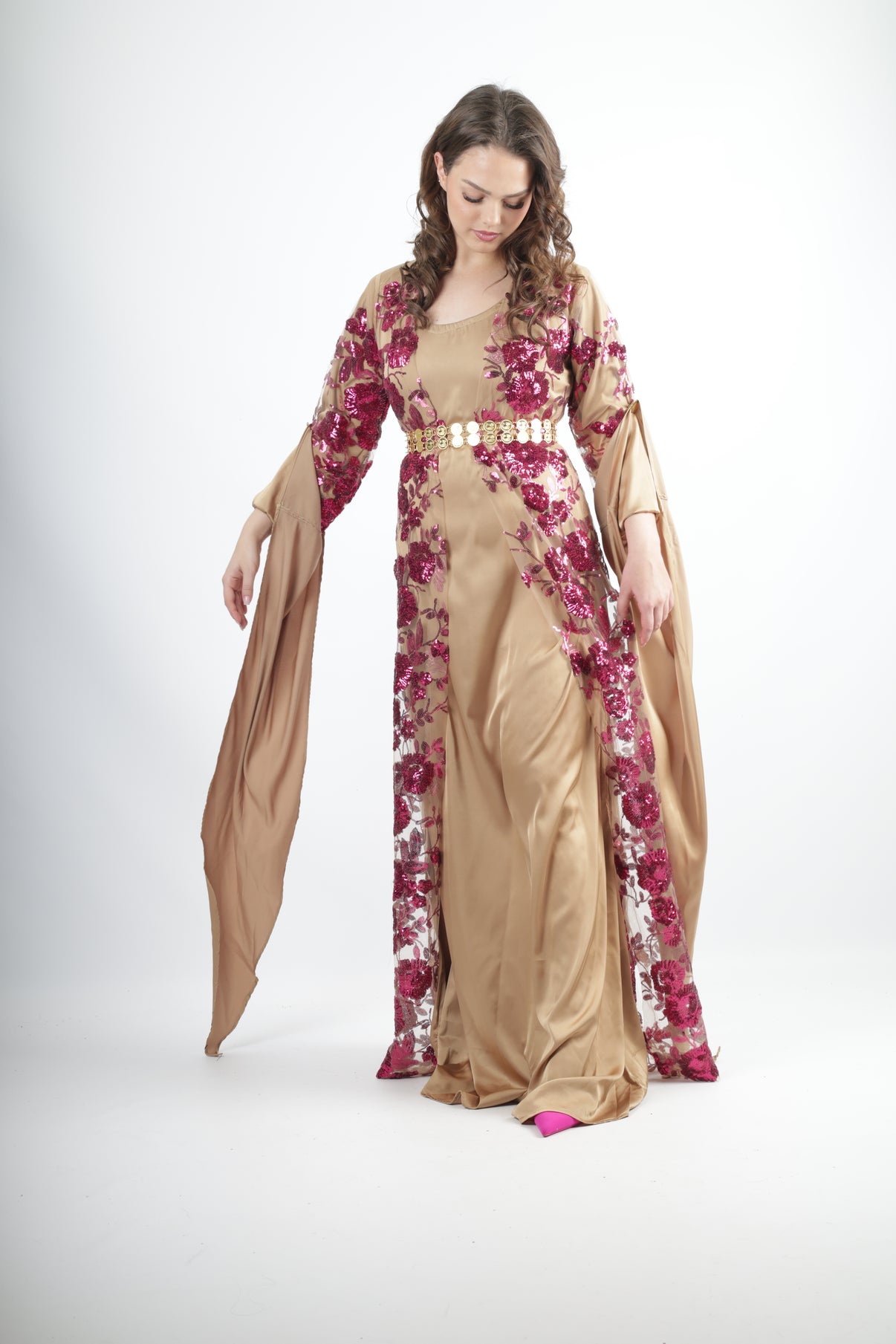 Dildar Kurdish Dress – Dark Green Sequins | Badini Style – Kurdish ...