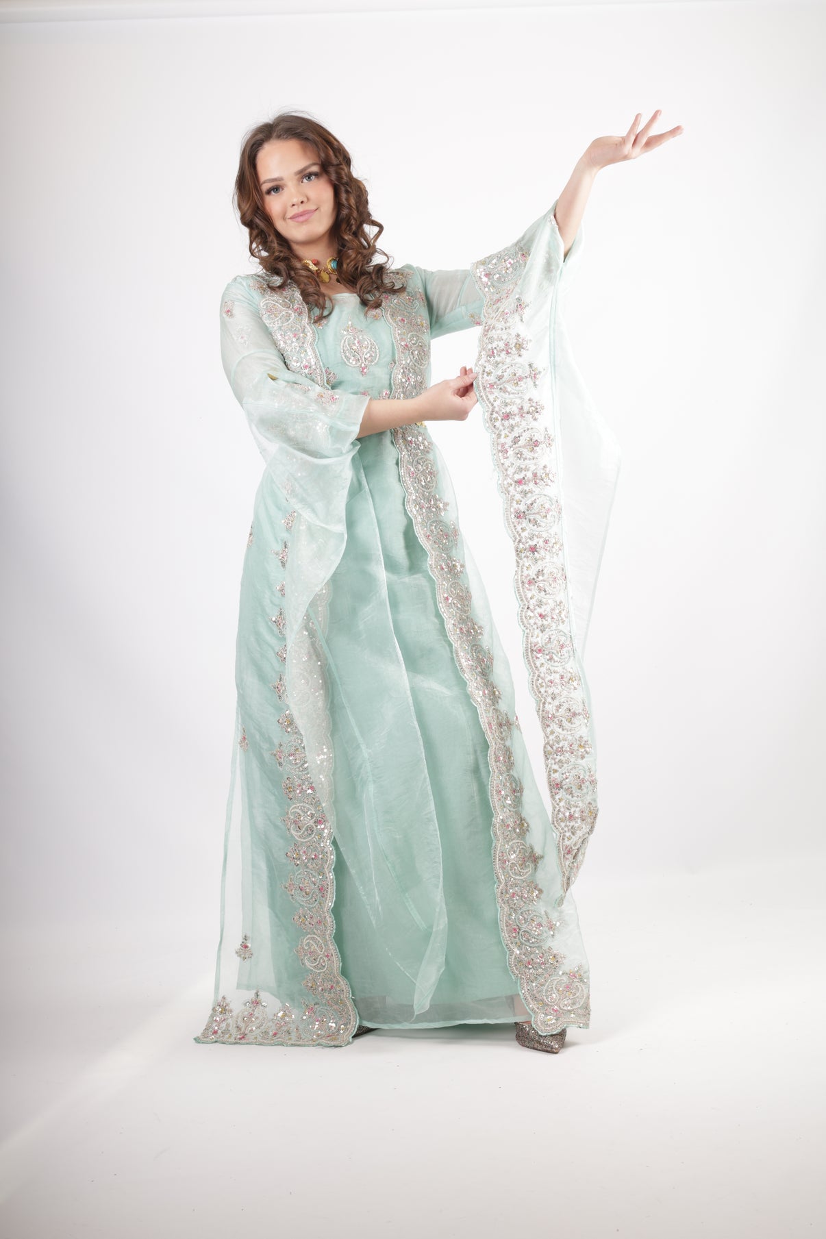 Kurdistan Collection Light Green Turquoise – Kurdish Clothes by Kewsan