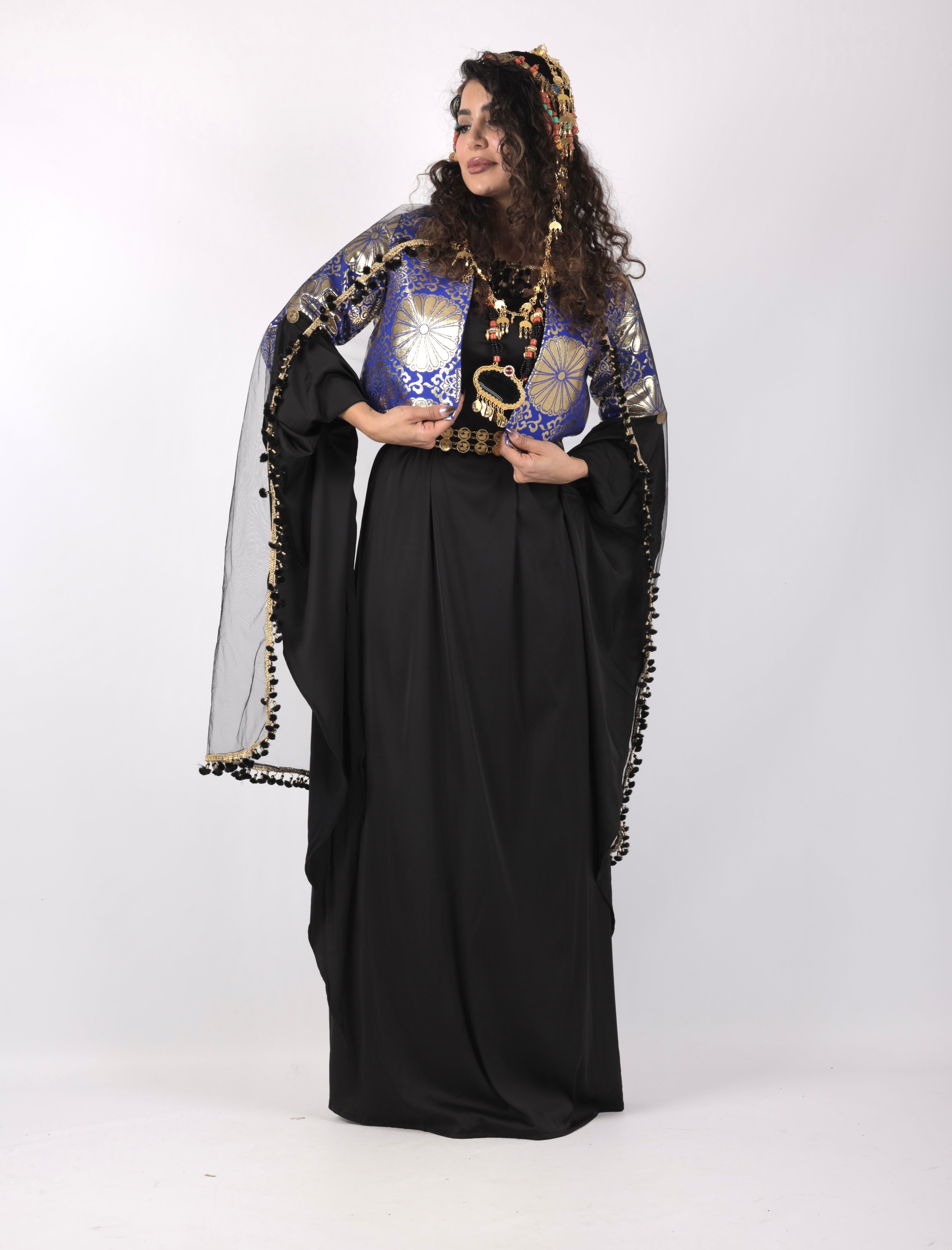Zerin Collection – Black & Gold Kurdish Dress Set | Kewsan – Kurdish ...