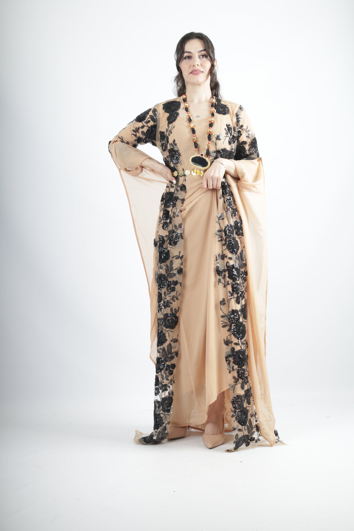 Dildar Kurdish Dress – Dark Green Sequins | Badini Style – Kurdish ...