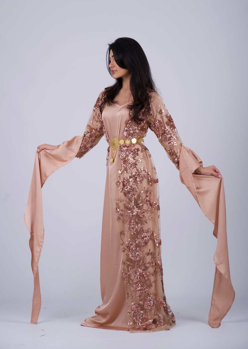 Dildar Collection – Elegant Kurdish Dresses with High-Density Sequin ...